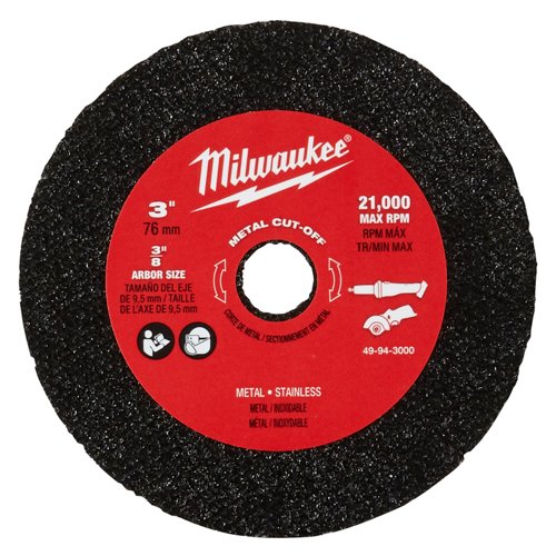 Milwaukee 3 in. D X 3/8 in. Metal Cut-Off Wheel 3 pc | Bits, Blades ...