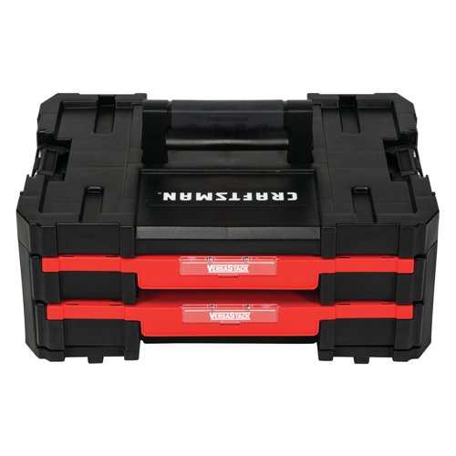 Craftsman VERSASTACK 17 in. 2-Drawer Tool Box 488 cu in Black/Red ...