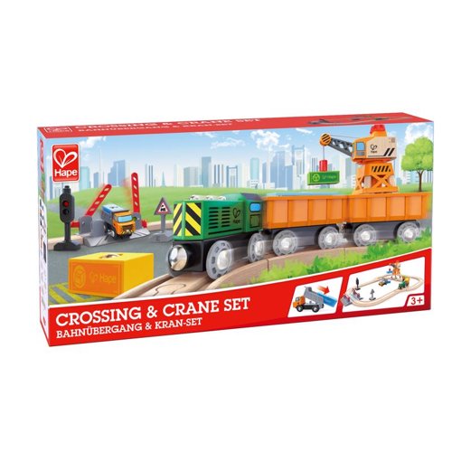 Hape Crossing And Crane Set Multicolored 34 pc | Toys & Games – City ...