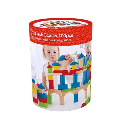 Hape Beech Blocks Build Up and Away Blocks Multicolored 100 pc | Toys ...