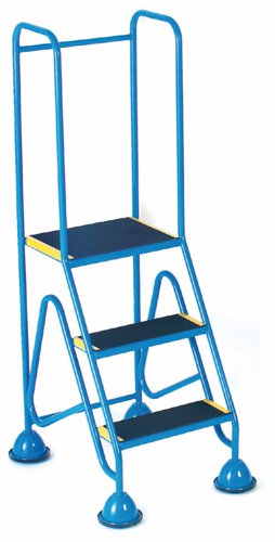 Fort® Domed Feet Step; 3 Tread With full handrail; Anti-slip with tread ...