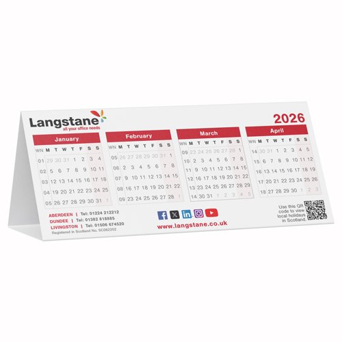 Langstane Calendars Triangular Landscape 2026