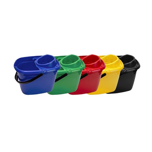 Green 15 Litre Lucy Bucket With Wringer SYR03233