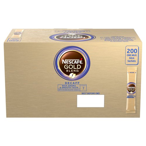 Nescafe Gold Blend Instant Coffee Granules Decaffeinated Stick Sachets ...