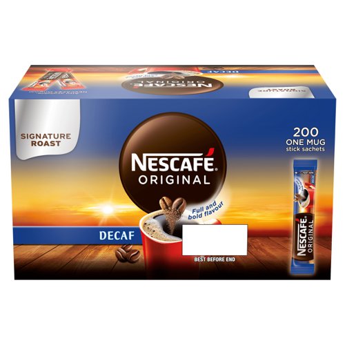 Nescafe Original Instant Coffee Granules Decaffeinated Stick Sachets ...