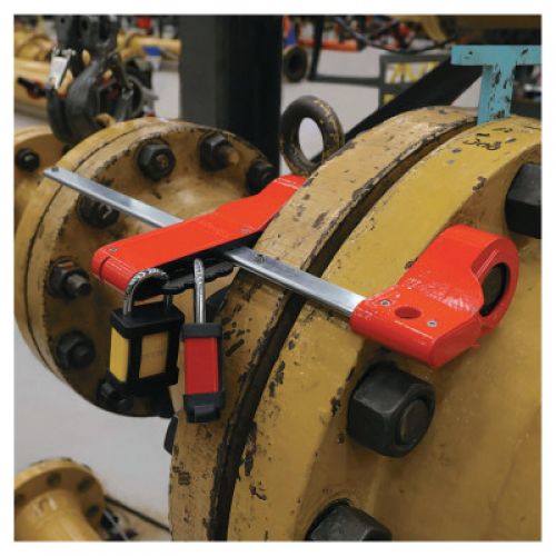 Blind Flange Lockout Device, 12 in Pipe dia, Medium, Red/Silver