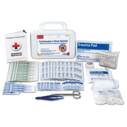 Contractor's First Aid Kits, 10 Person, Plastic, Portable; Wall Mounted ...