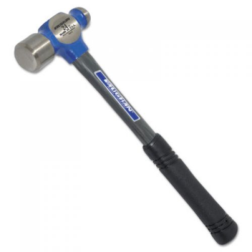 Ball Pein Hammer, Straight Fiberglass Handle, 14 1/2 in, Forged Steel ...