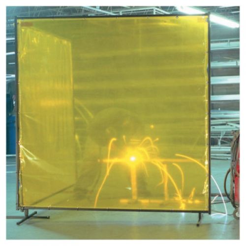 Welding Curtain, 8 ft X 6 ft, PVC, Yellow, 14 mil
