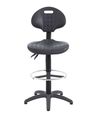 Factory Chair 2 Lever with Draughtsman Kit Static Foot Ring Black