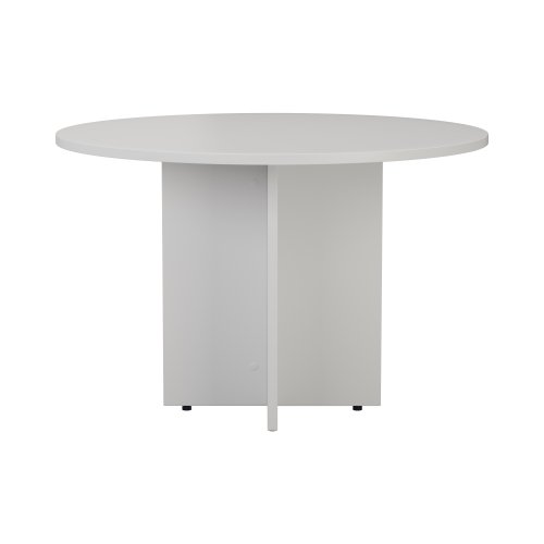 Round Meeting Table 1100mm - White