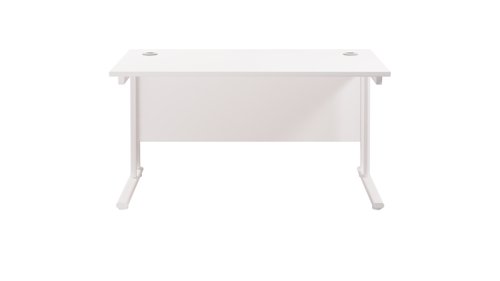 1200X800 Twin Upright Rectangular Desk White-White TWU1280RECWHWH