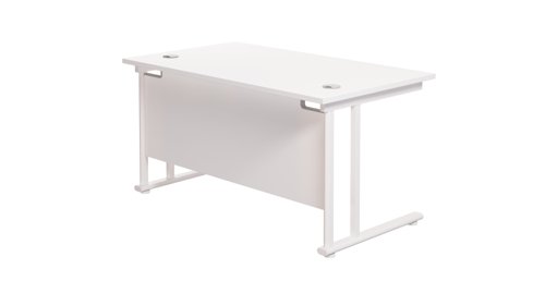 1200X800 Twin Upright Rectangular Desk White-White TWU1280RECWHWH
