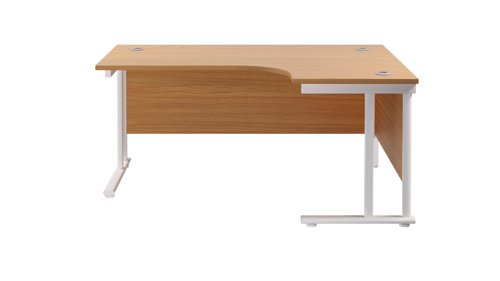 Buy Twin Upright Right Hand Radial Desk 1800X1200 Nova Oak/White Online ...