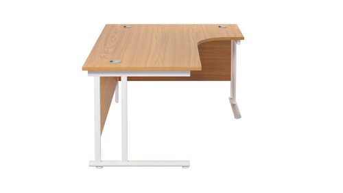 Buy Twin Upright Right Hand Radial Desk 1800X1200 Nova Oak/White Online ...